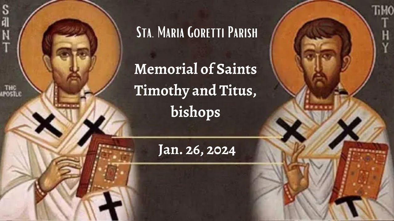 Homily by Fr. Jason Laguerta on Jan. 26, 2024 (7:00 am Mass) Memorial ...
