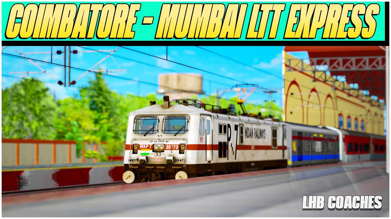 🔴11014 COIMBATORE - MUMBAI LTT EXPRESS || LIVE || Indian train ...