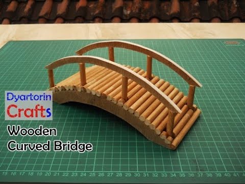 Diy wood curved bridge - YouTube