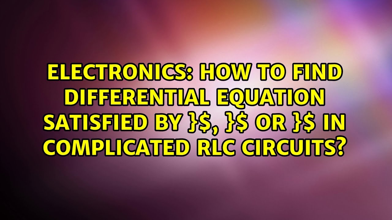 How To Find Differential Equation Satisfied By u R equivalent u how-to-find-differential-equation-satisfied-by-u-r-equivalent-u