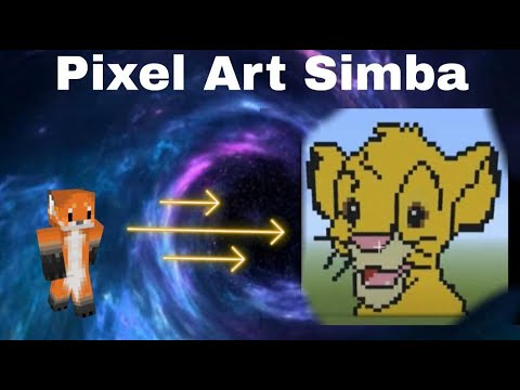 MINECRAFT PIXEL ART: LE SIMBA DU ROI LION - YouTube