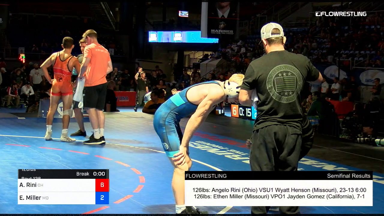 126 Lbs Final Angelo Rini Ohio Vs Ethen Miller Missouri - YouTube