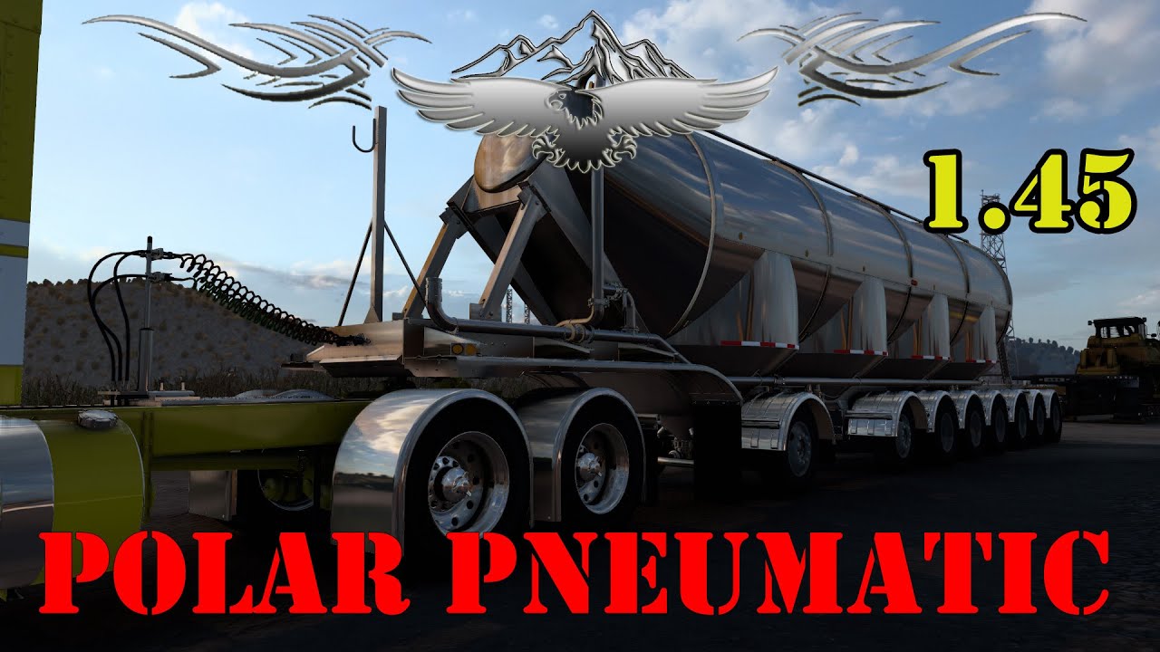 American Truck Simulator 1.45 ats/// Polar Pneumatic sencillo/// kw 900 ...