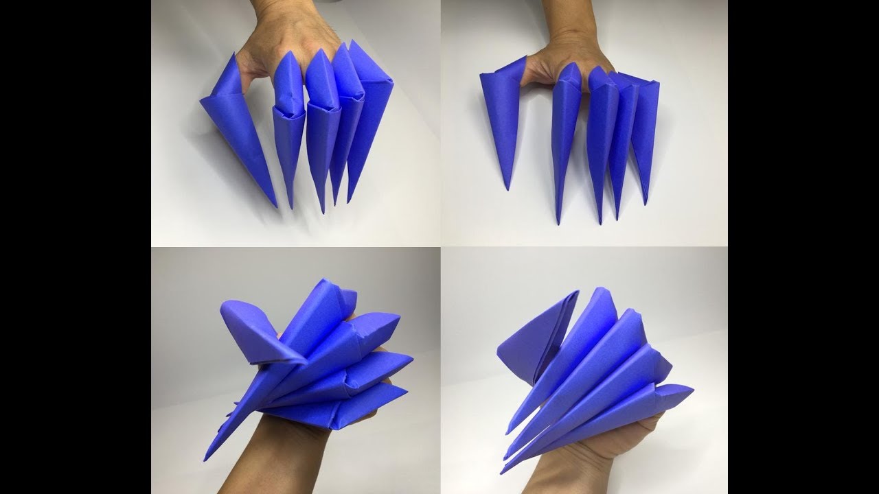 Origami PAPER CLAWS #1 Easy Simple & Fun - A to Z DIY ORIGAMI PAPER ...