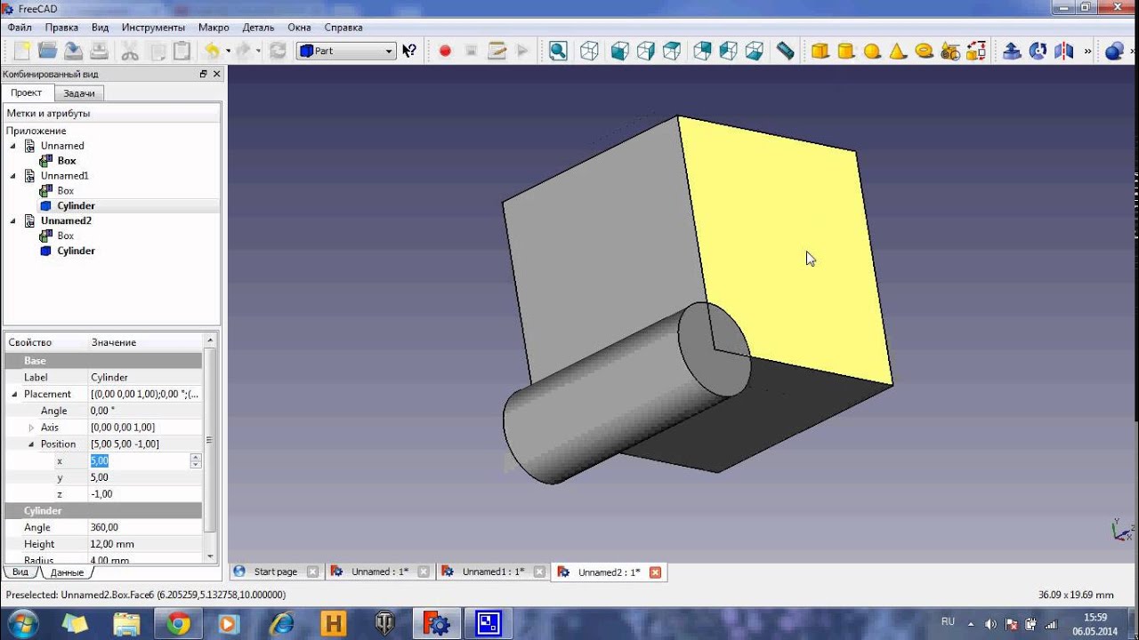 freecad1 - YouTube
