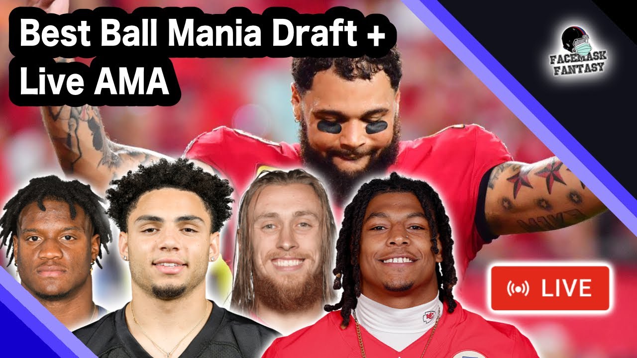 LIVE Best Ball Mania Draft + AMA - YouTube