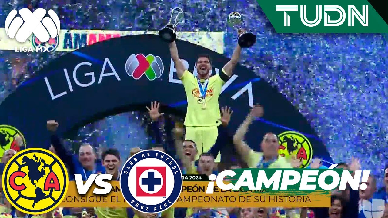 ¡LEVANTARON LAS COPAS! Así celebran el título| América vs Cruz Azul ...
