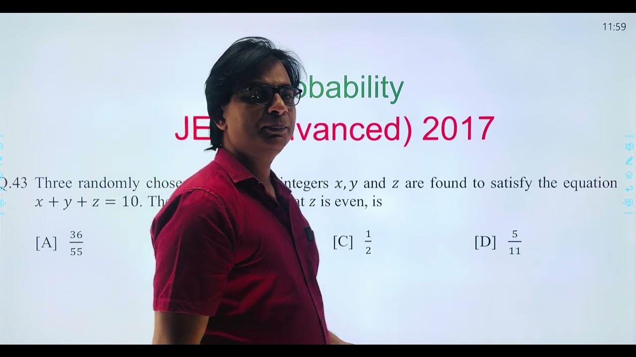 JEE Advanced 2017 | Probability Problem | KS Tutorials | Kilkil Sachan (IIT Kanpur) - YouTube