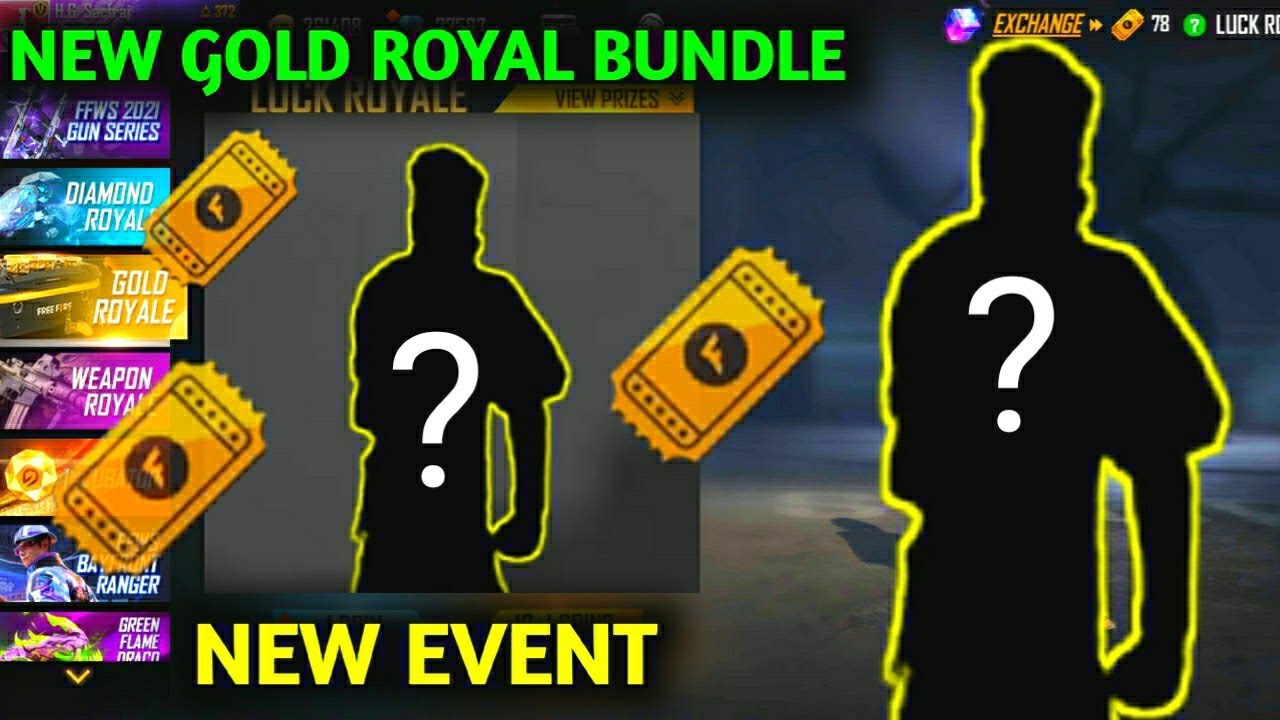FREE FIRE NEW GOLD ROYAL BUNDLE & NEW EVENT- Garena free fire - YouTube