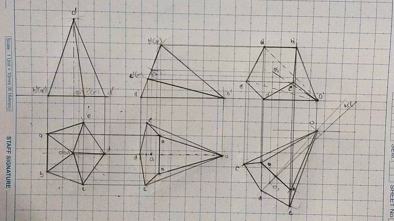 CAED | SOLIDS | PENTAGONAL PYRAMID | VTU 2022 SCHEME - YouTube