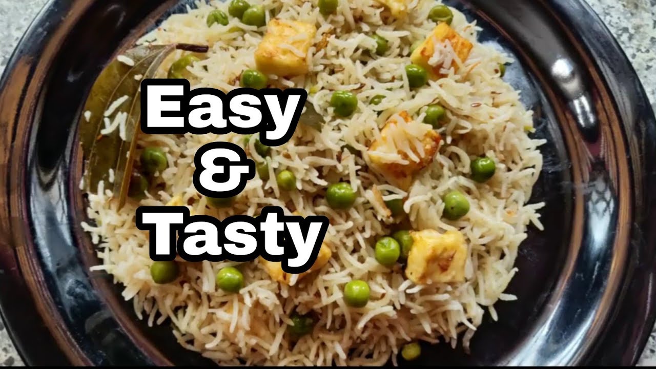 Matar Paneer Pulao Recipe | Paneer Peas Pulao | Pressure Cooker Pulao ...