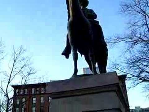Ambrose Burnside statue in Providence Rhode Island RI - YouTube