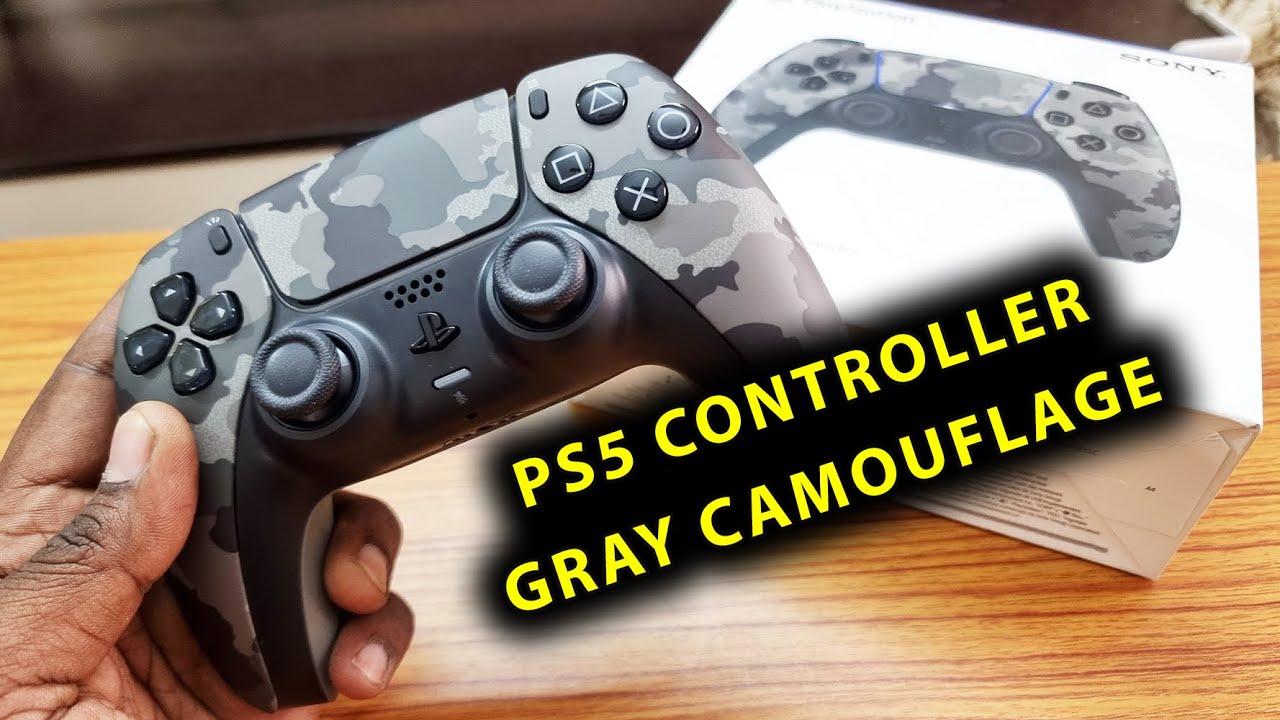 Gray Camouflage 🎮 - PS5 (PlayStation) DualSense Wireless Controller ...