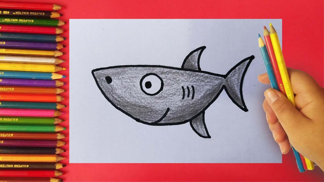 Shark Drawing Tutorial Easy - YouTube