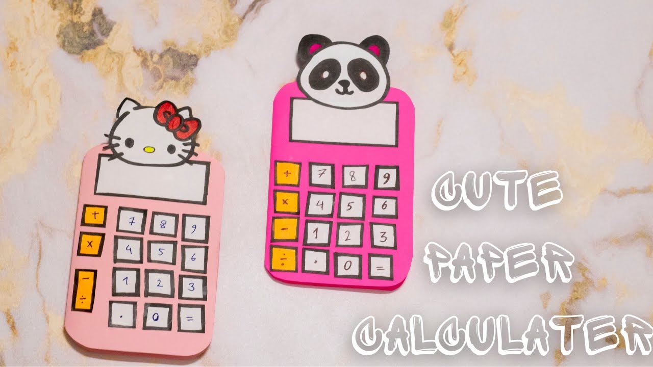 DIY cute paper Calculator | make mini notepad | paper crafts | little ...