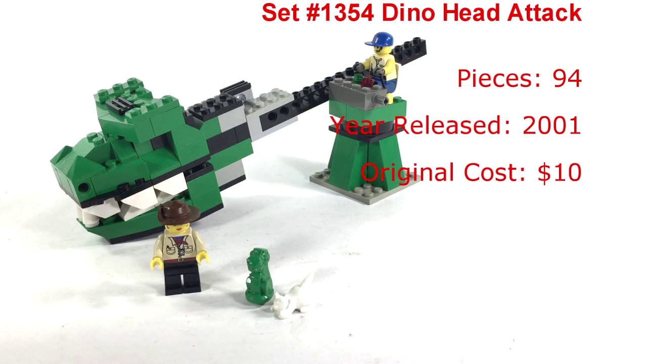 Retro Review: Lego Set #1354 Dino Head Attack - YouTube