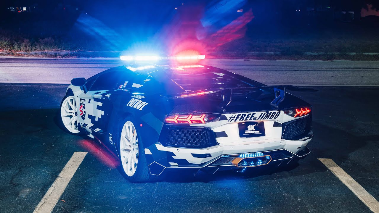 SAVAGE GARAGE LAMBORGHINI AVENTADOR POLICE CAR! | 4K | - YouTube