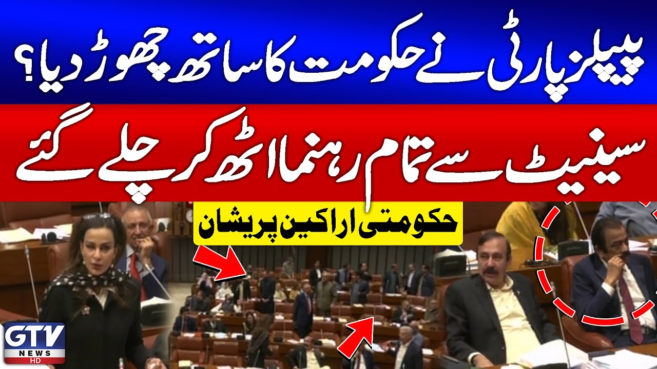 PPP Leaves Government? | PPP Senators Walk Out of Senate Session | Govt ...