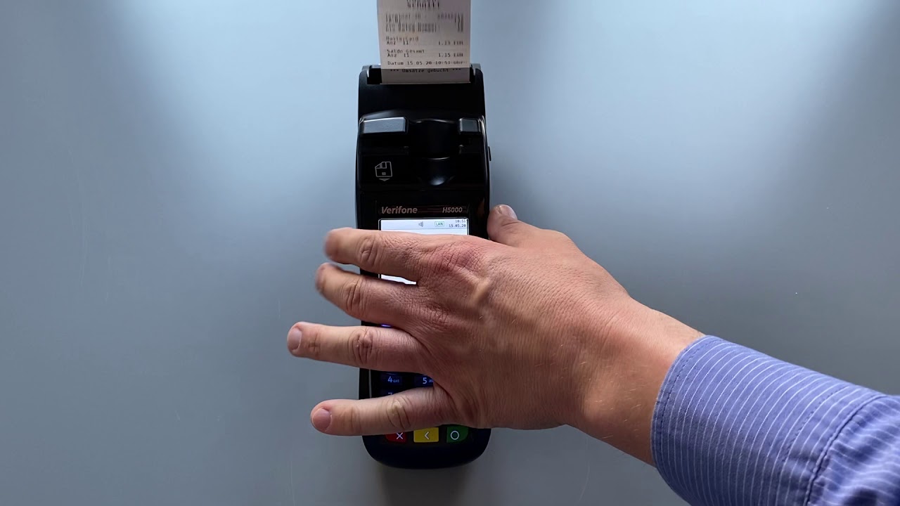 Kassenschnitt - Verifone H5000 - YouTube