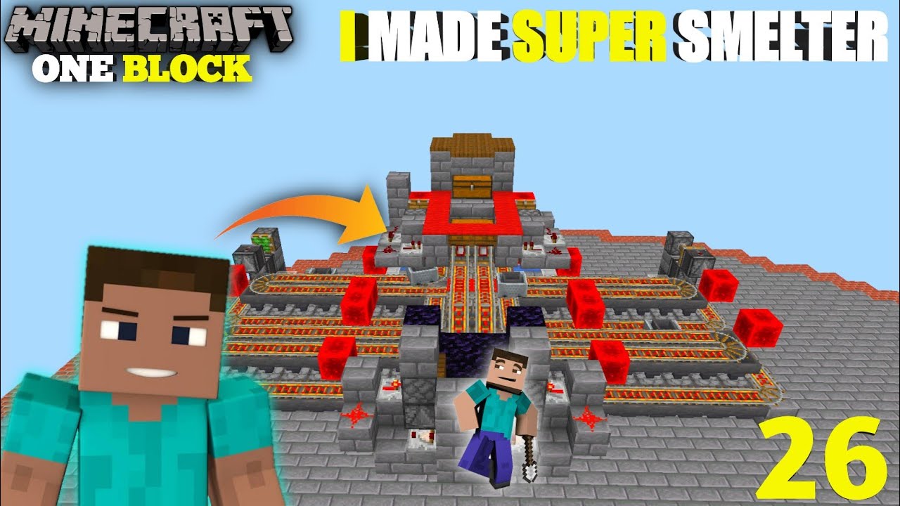 The FASTEST Best Super Smelter in Minecraft #26 | one block | official ...
