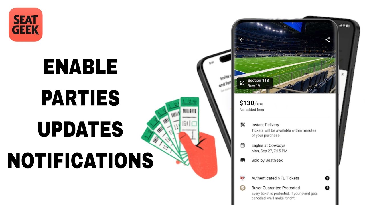 How To Enable Parties Updates Notifications On SeatGeek App - YouTube