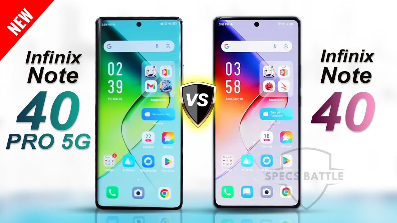 Infinix Note 40 Pro 5G vs Infinix Note 40 | FULL SPECS COMPARISON - YouTube