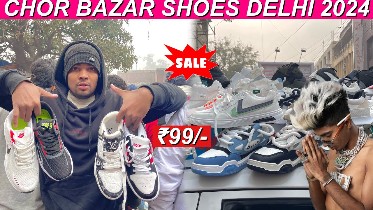 Chor Bazaar Shoes Market | Jama Masjid Chor Bazar | Cheapest Shoes ...