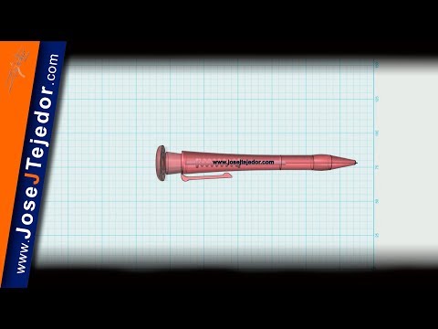 Diseñar de un boligrafo en 3d, con 123d Design 3d diseño