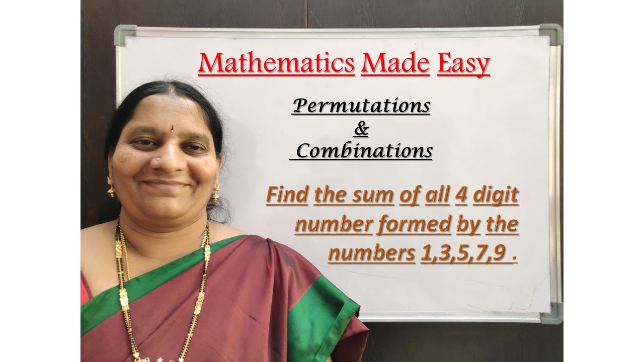 PERMUTATIONS Sum Of 4 Digit Numbers Formed With 1 3 5 7 9 YouTube permutations-sum-of-4-digit-numbers-formed-with-1-3-5-7-9-youtube