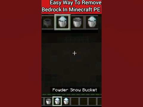 Easy Way To Remove Bedrock In Minecraft PE #shorts #gaming #minecraft ...