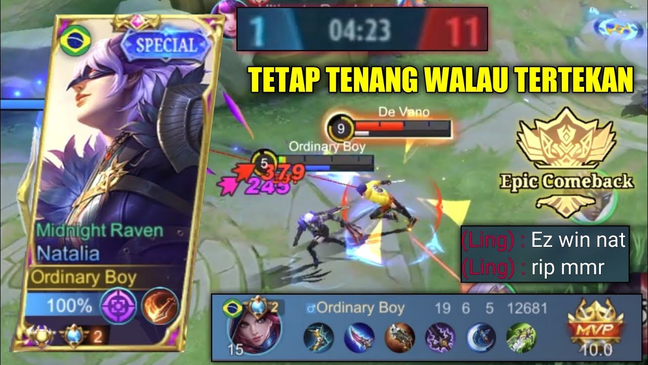 INTENSE GAME! NATALIA COMEBACK MELAWAN MUSUH YANG BAR-BAR | Top Global ...