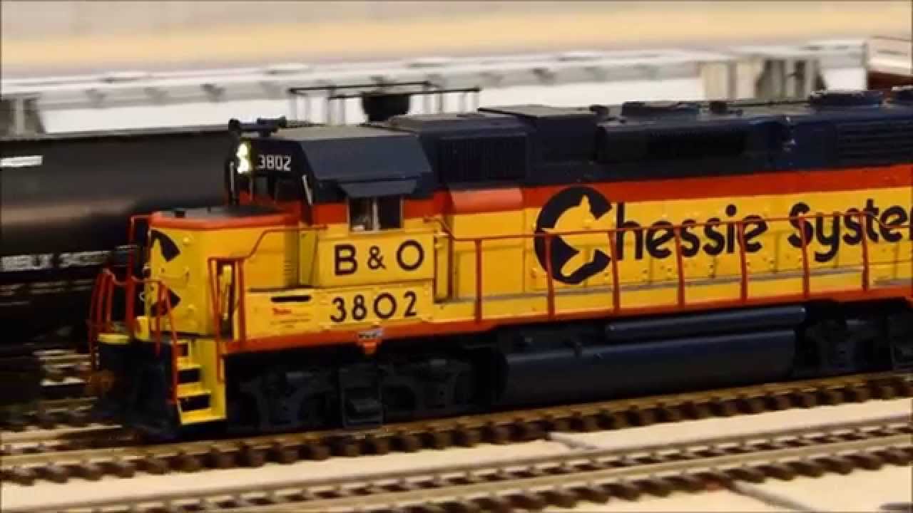 Atlas Chessie System GP38 B&O #3802 LokSound - YouTube