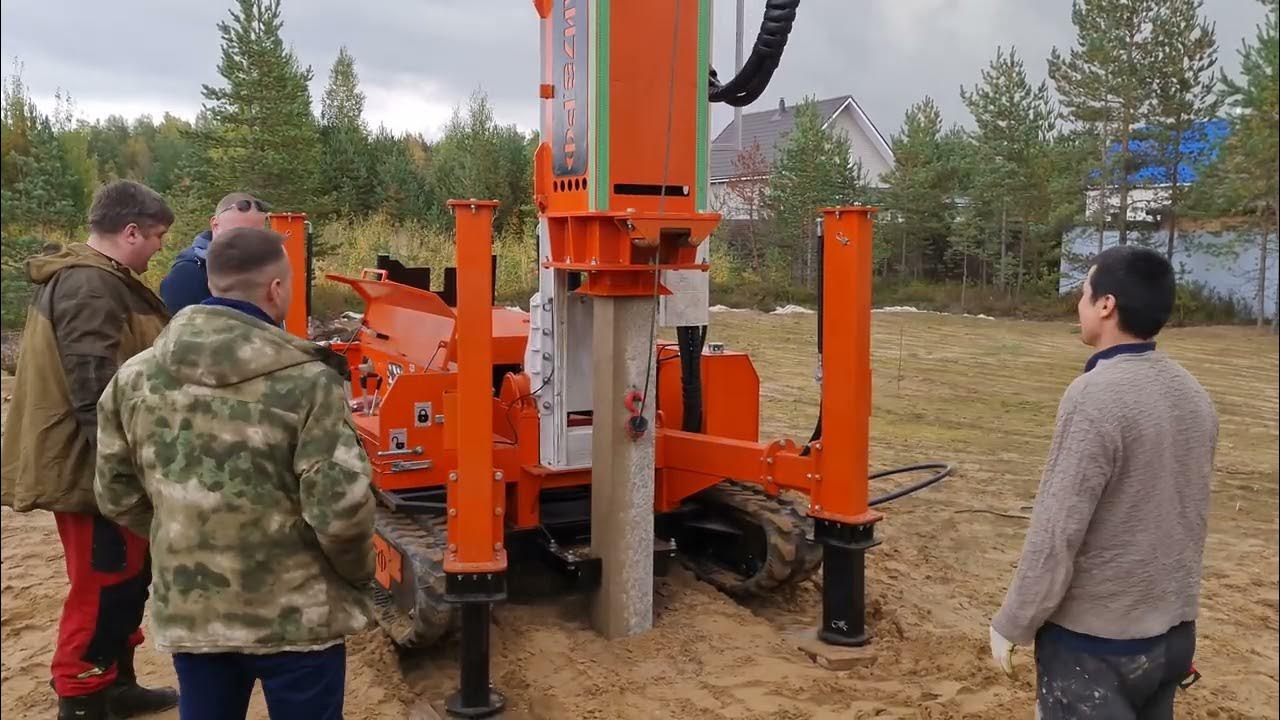 Первые забитые сваи нашего клиента с первого объекта, процесс обучения ...