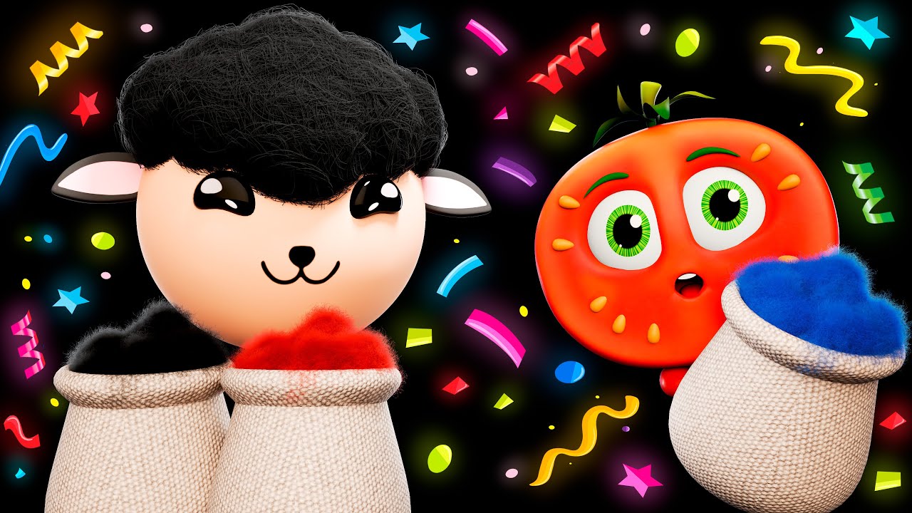 🐑🍉 Baa Baa Black Sheep & Funky Fruits | Baby Sensory | High-Contrast ...