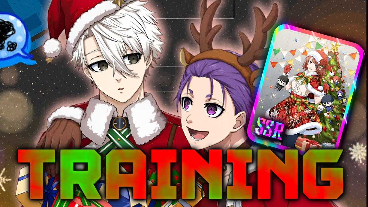 Training Christmas Nagi With SSR Christmas Anri Support Card | BLUE ...