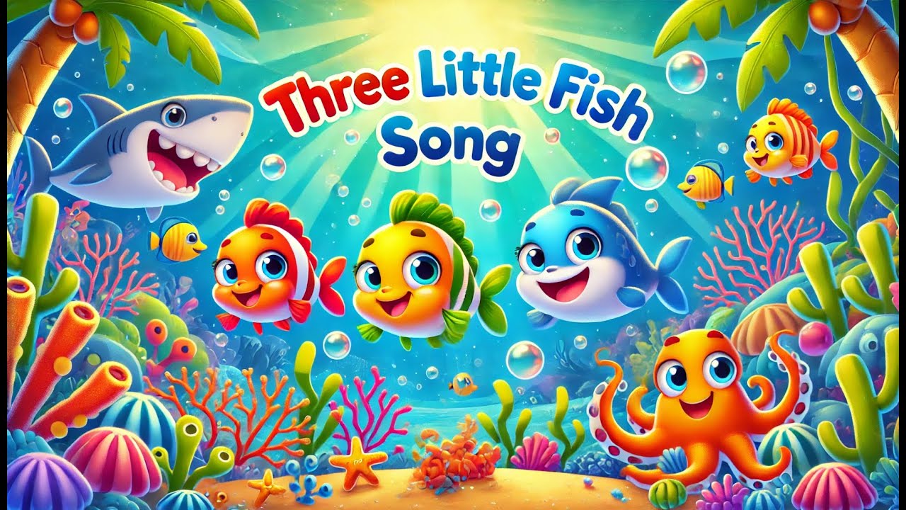 🐟 Three Little Fish Song & Adventure | Fun Kids Song 🎶 | Brave Octopus ...