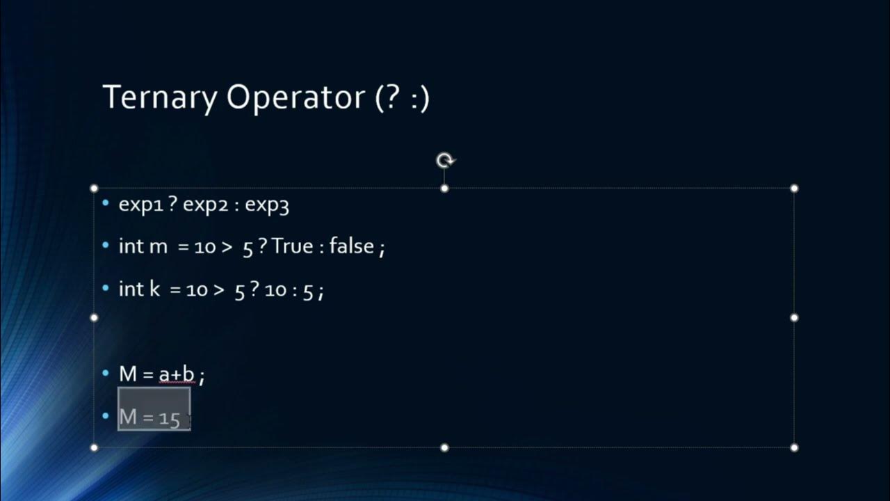 Ternary Operators in C programming language : C language tutorial for Beginners in Hindi - YouTube