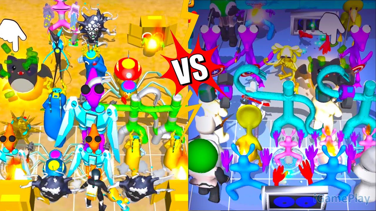 Color Friend 100 Doors VS Merge Monster Rainbow Friends ⭐ Merge ...
