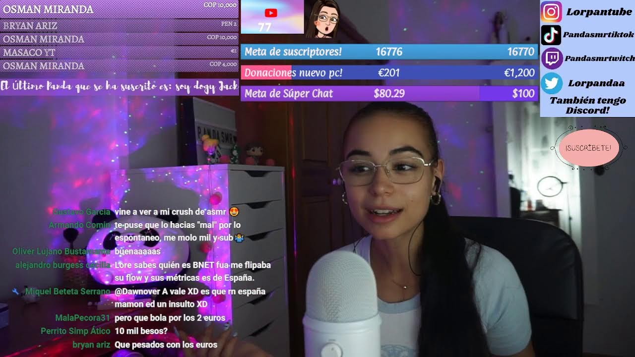 ASMR EN DIRECTO! Con música de fondo | Pandasmr | ASMR para dormir ...