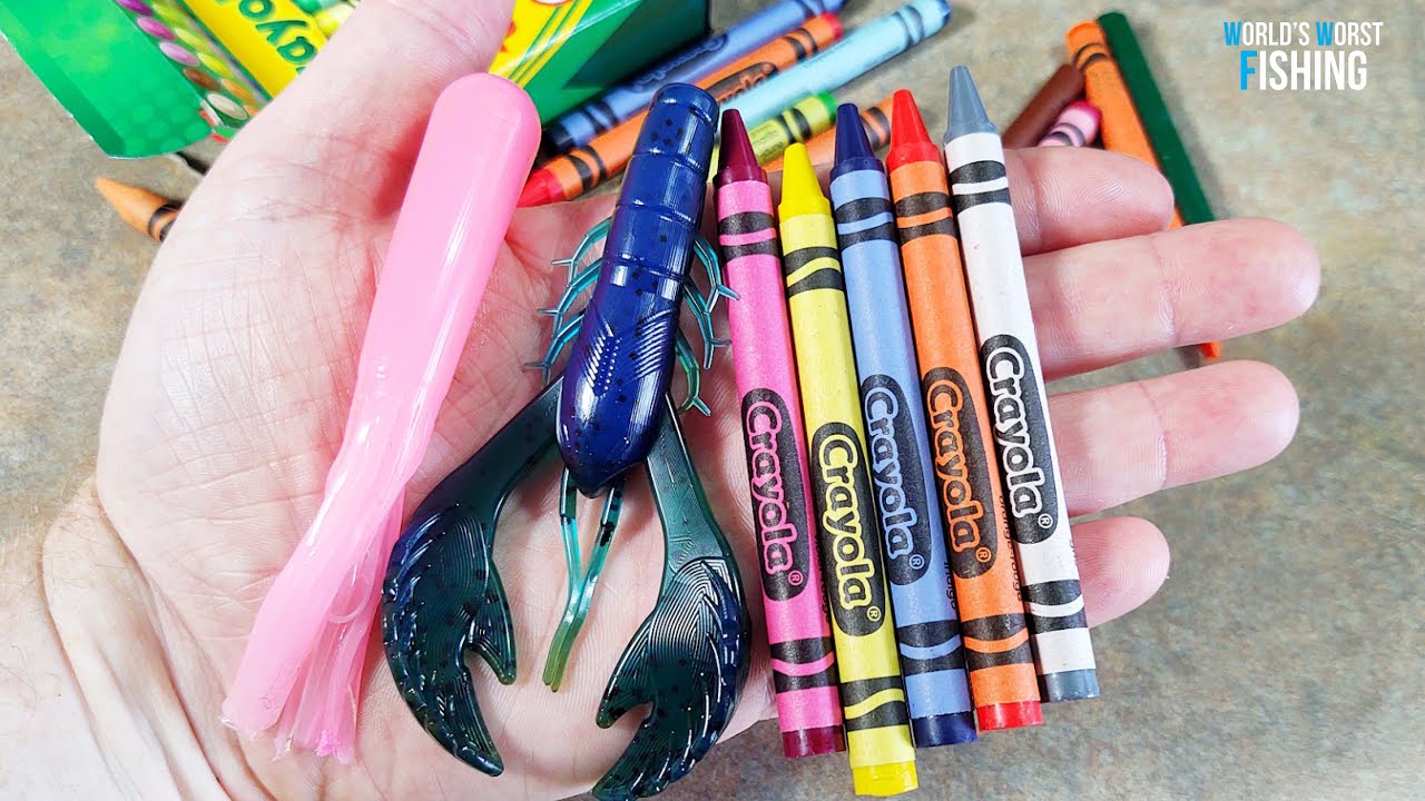 Can We Use CRAYONS To Make Fishing Lures?? Does It Work? - YouTube