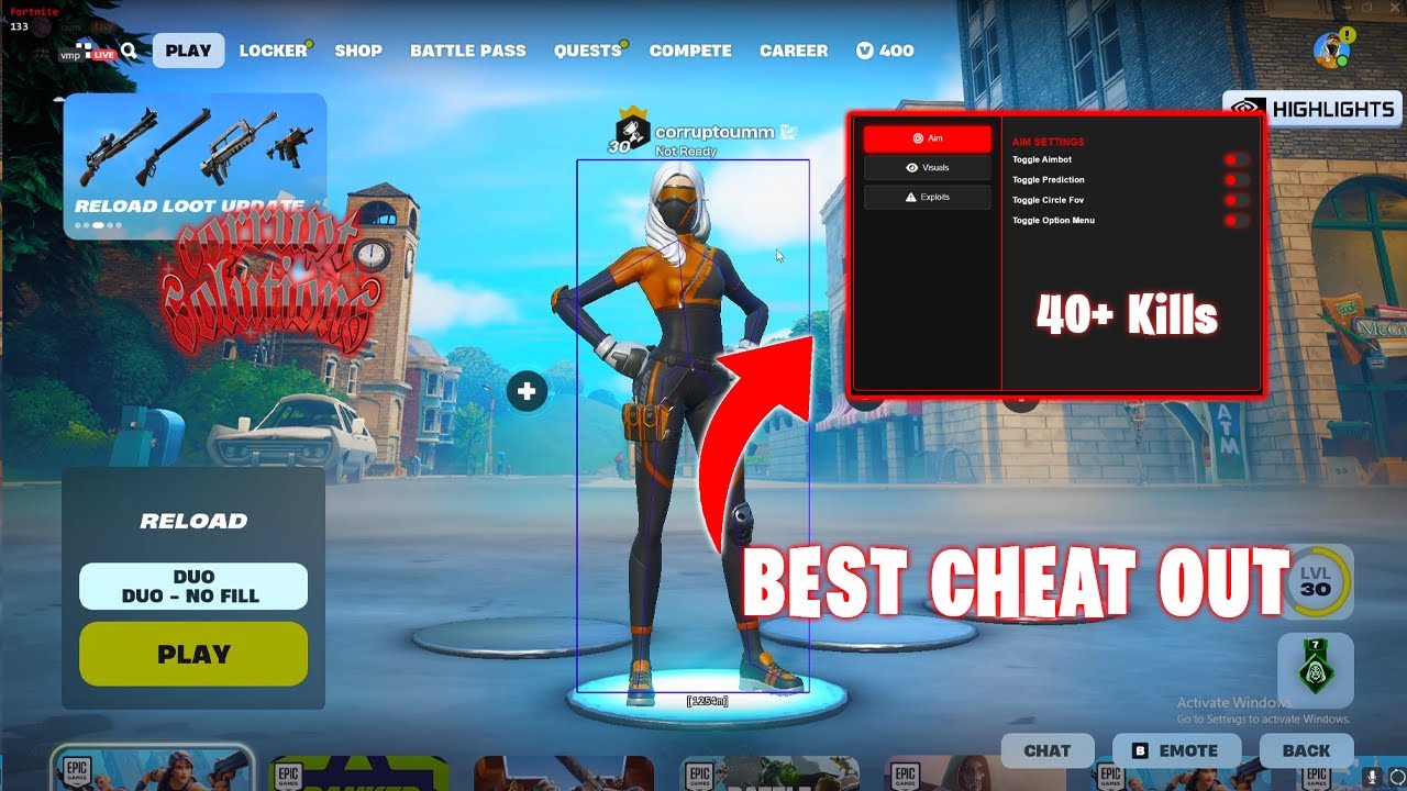 CHEATING With The Best Fortnite CHEAT in Reloaded 40+ Kill Game 🏆 ...
