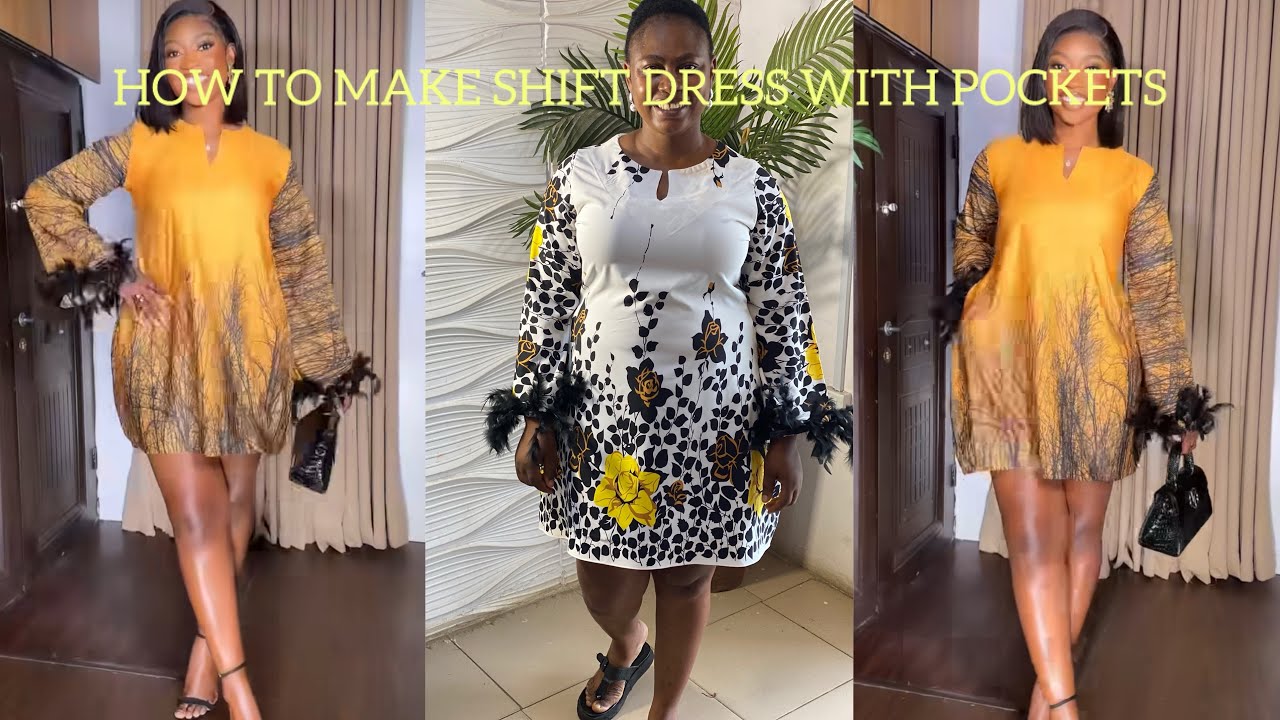 HOW TO MAKE A SHIFT DRESS WITH POCKETS - YouTube