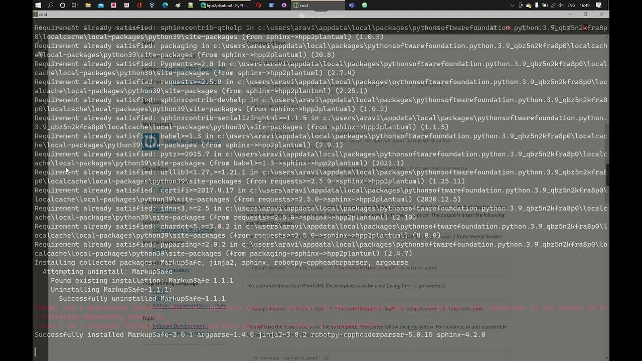 PlantUML C++ class diagram generation using hpp2plantuml - YouTube