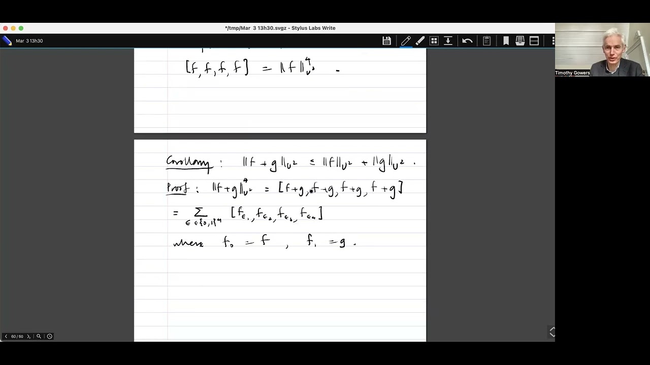 Introduction To Additive Combinatorics Lecture 14 6 The U3 Norm Is A Norm Youtube