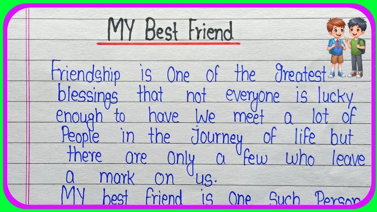 My Best Friend essay || My best friend essay in English || Essay On My ...