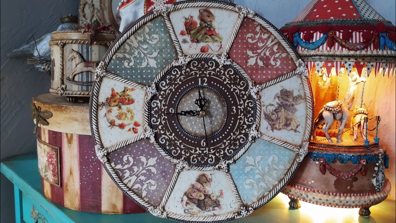 Decoupage Art Clock at Susan Ramirez blog