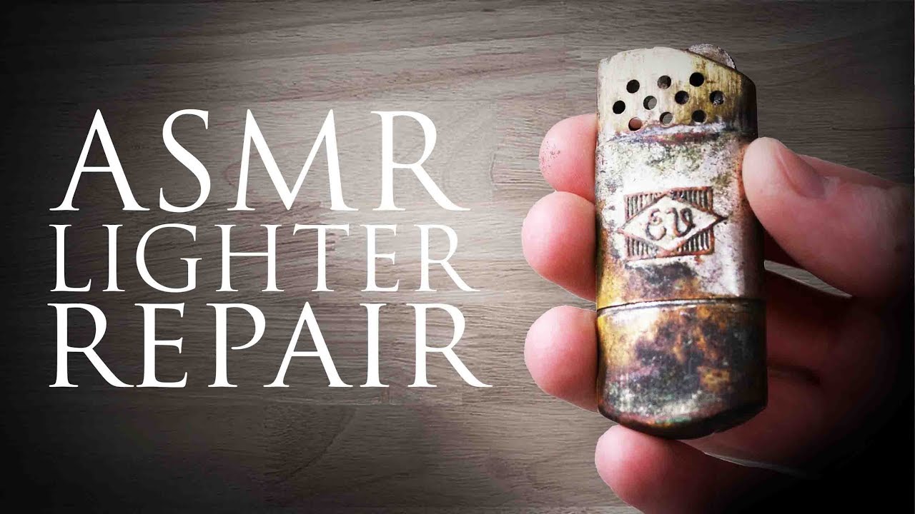Unintentional ASMR lighter repair and cleaning/ No talking/ Relaxing ...