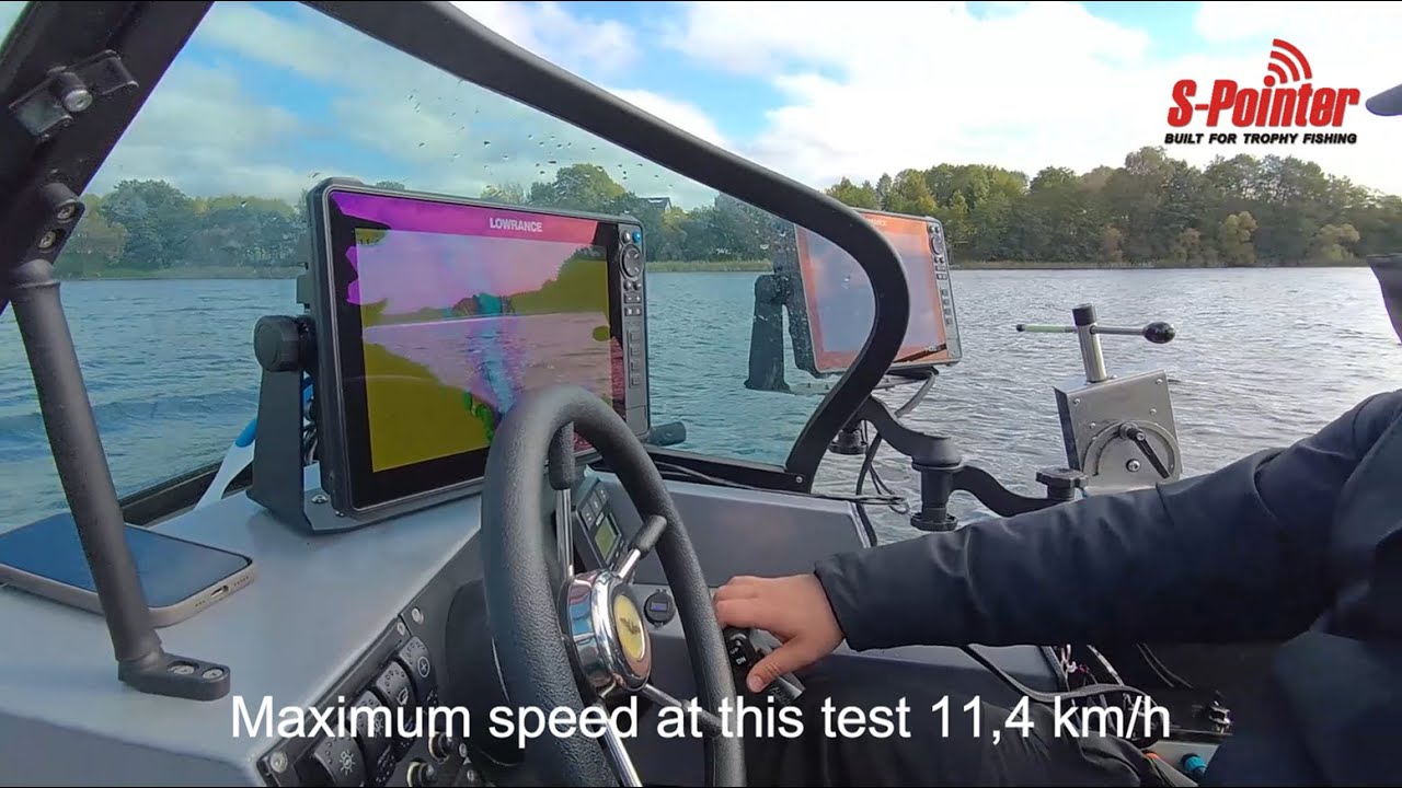 Live sonar pole S-Pointer (SPM-SPA) speed test - YouTube