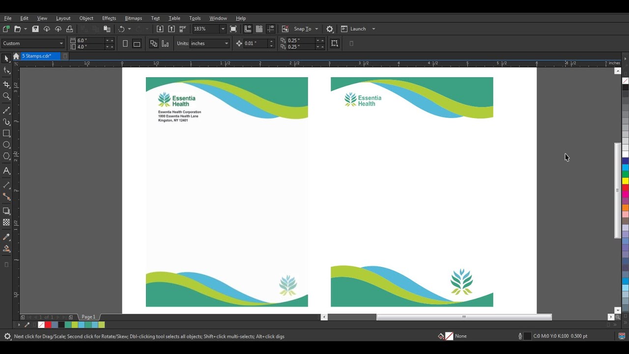 HOW TO DESIGN LETTERHEAD TEMPLATE IN CORELDRAW | CORELDRAW TUTORIALS ...