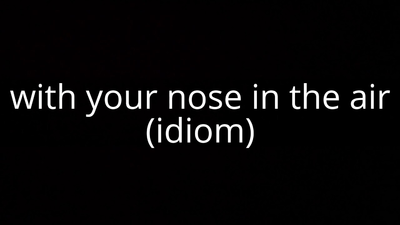 With Your Nose In The Air idiom YouTube with-your-nose-in-the-air-idiom-youtube
